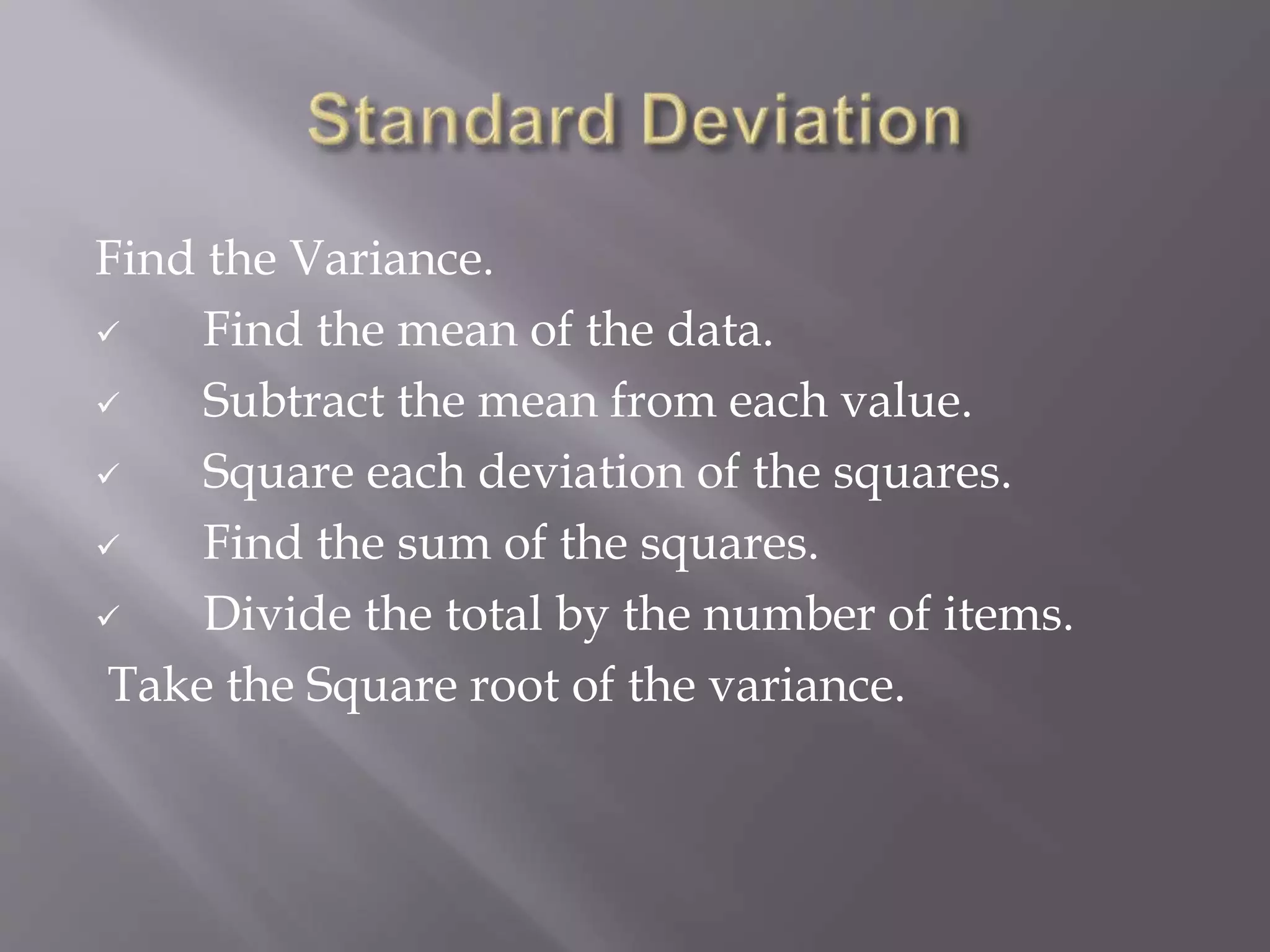 Standard deviation & variance | PPT