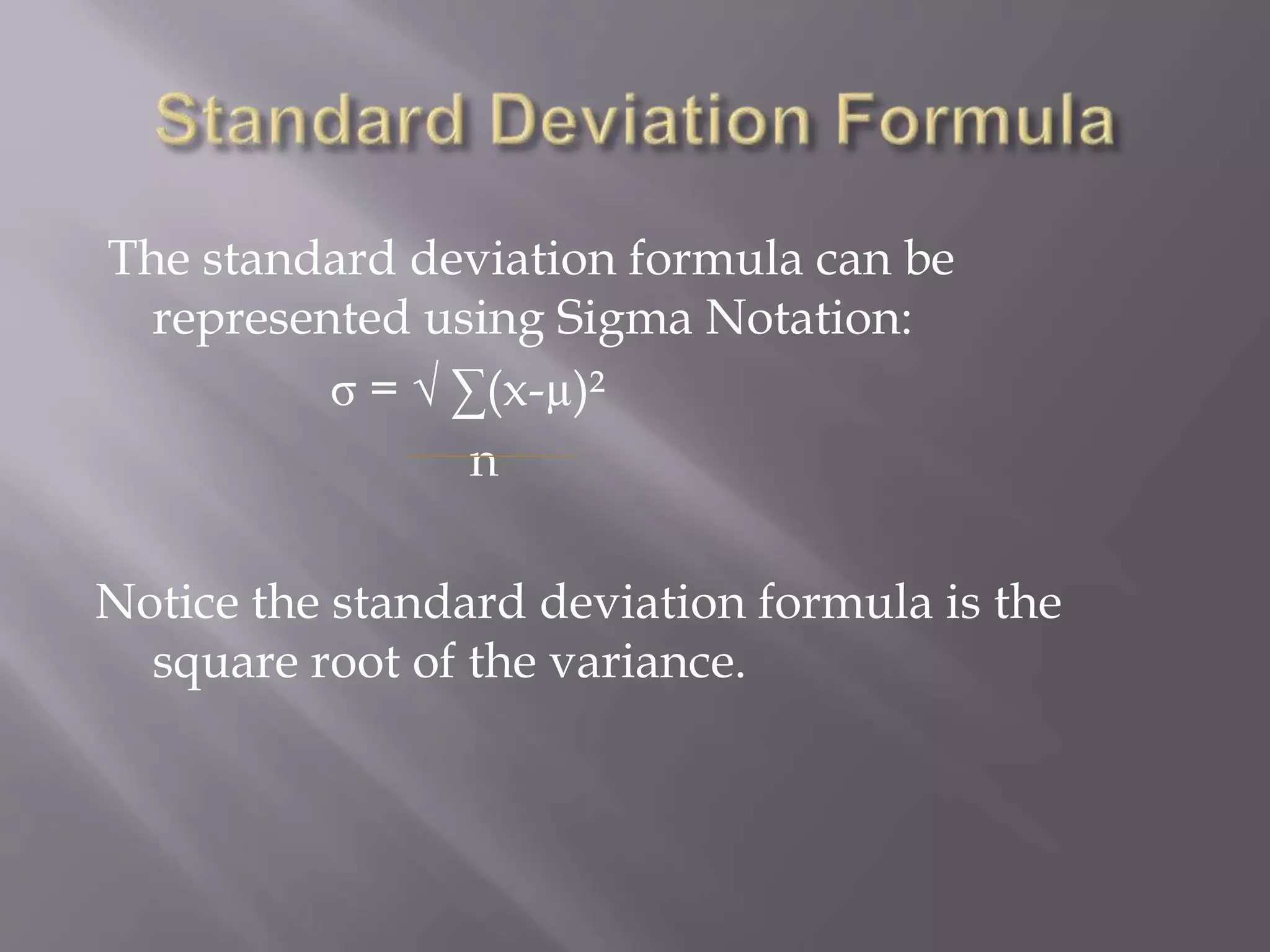 Standard deviation & variance | PPTX