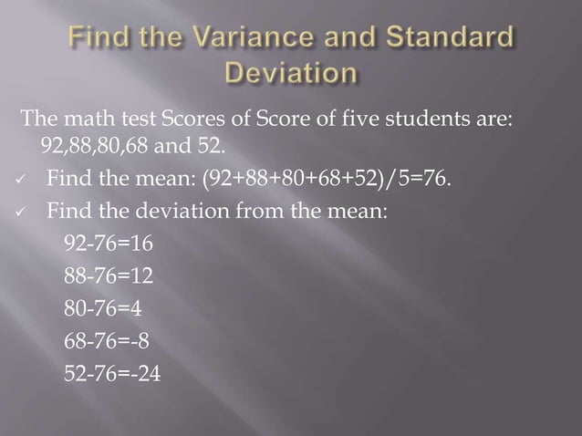 Standard deviation & variance | PPT
