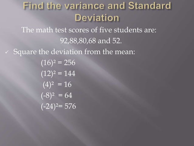 Standard deviation & variance | PPT