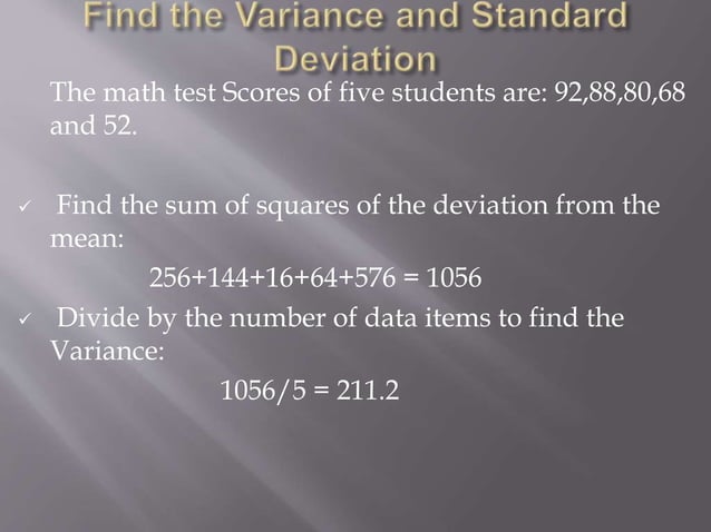 Standard deviation & variance | PPT