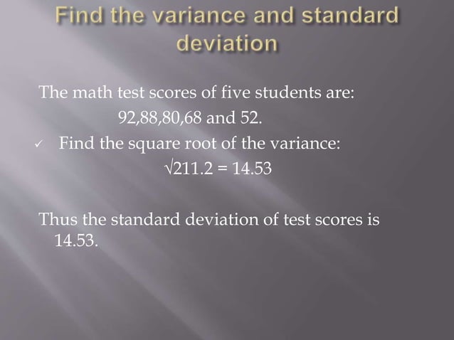 Standard deviation & variance | PPT