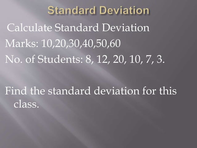 Standard deviation & variance | PPT