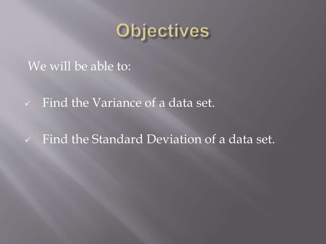 Standard deviation & variance | PPT