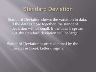 Standard deviation & variance | PPT