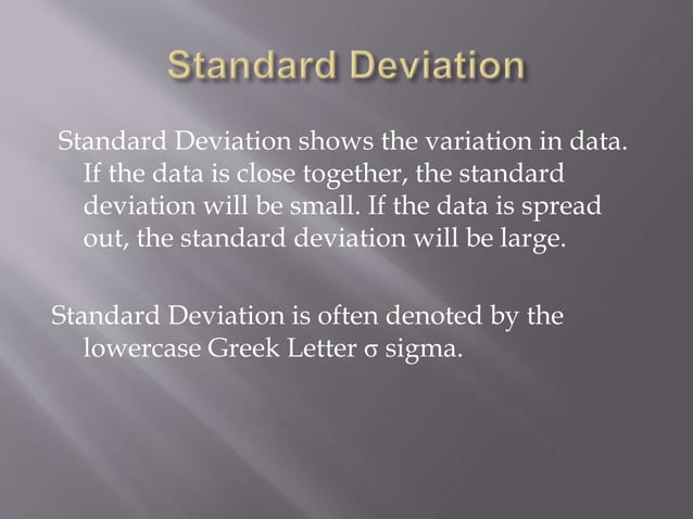 Standard deviation & variance | PPT