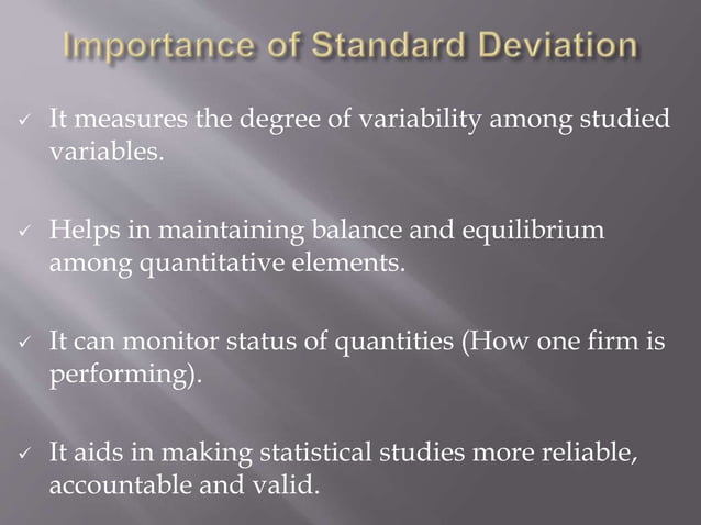 Standard deviation & variance | PPT