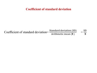 Biostatistics Standard deviation and variance | PPTX