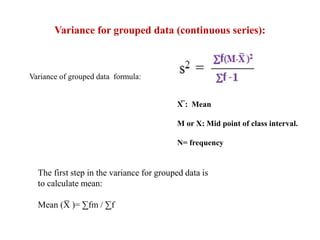 Biostatistics Standard deviation and variance | PPTX