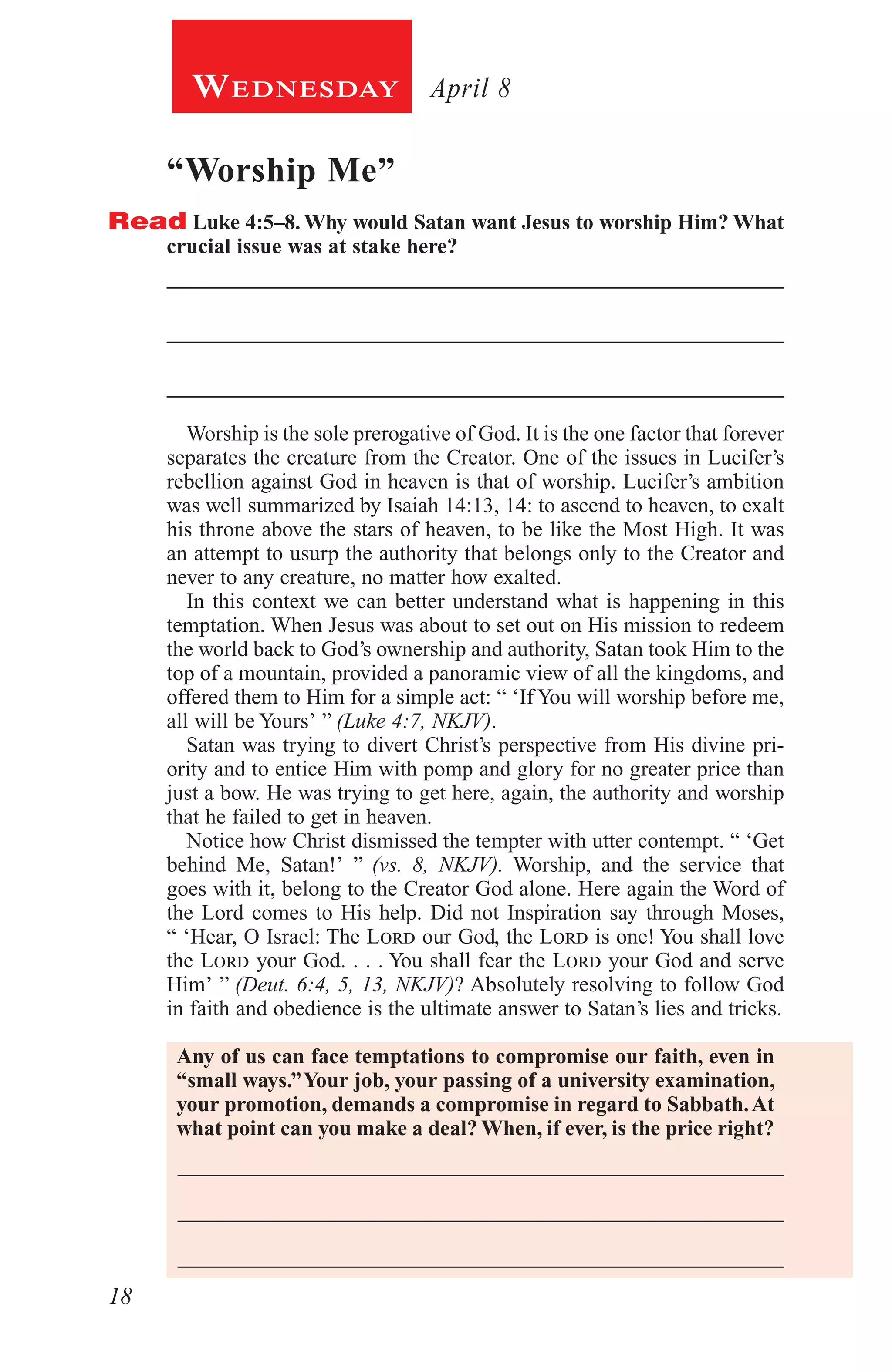 Lesson 2 | Standard edition | Baptism and the Temptations | The Book of ...