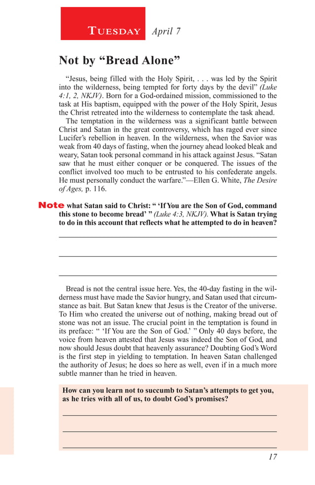 Lesson 2 | Standard edition | Baptism and the Temptations | The Book of ...