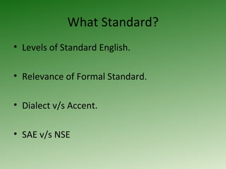Standard english | PPT