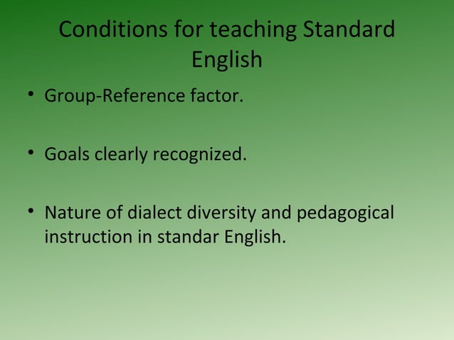 Standard english | PPT
