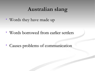 Standard English compared to Australian English | PPT