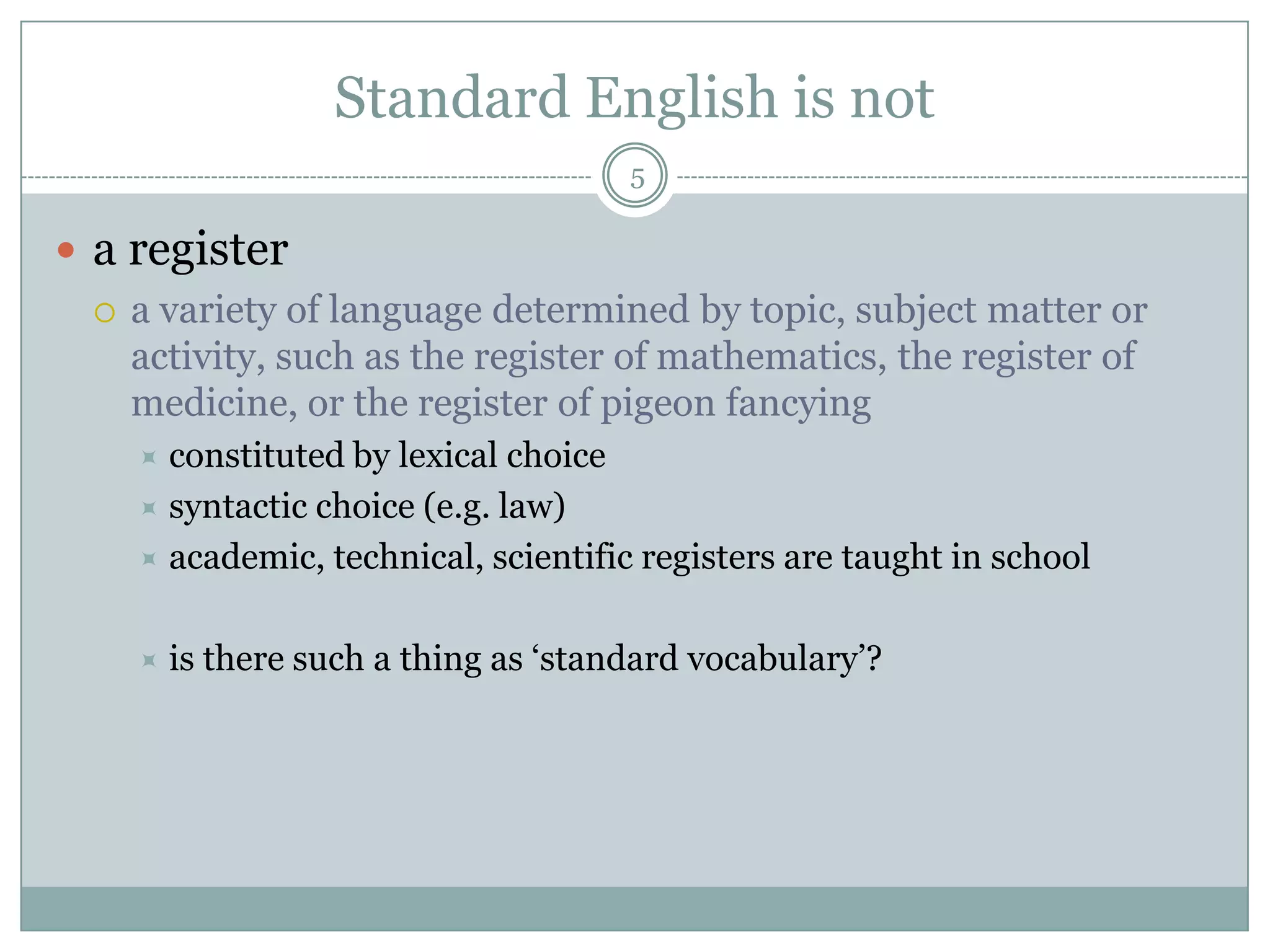 Standard english debate | PPT