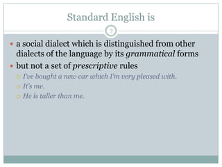 Standard english debate | PPT