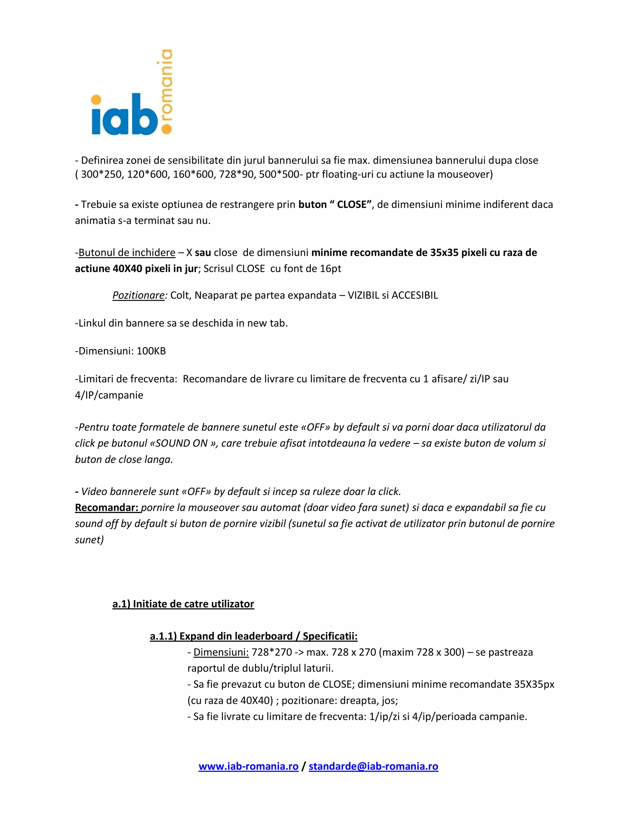 Standarde IAB Romania Display | PDF