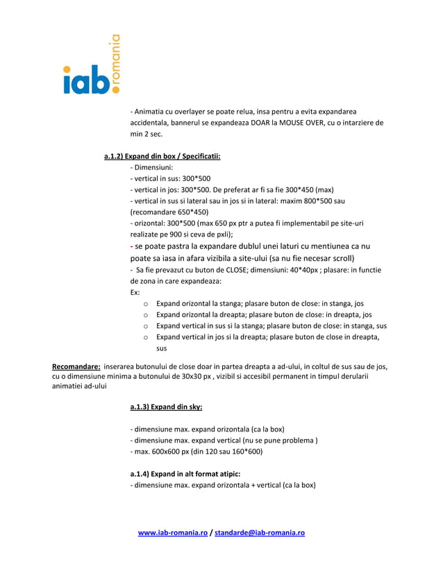 Standarde IAB Romania Display | PDF