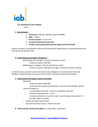 Standarde IAB Romania Display | PDF