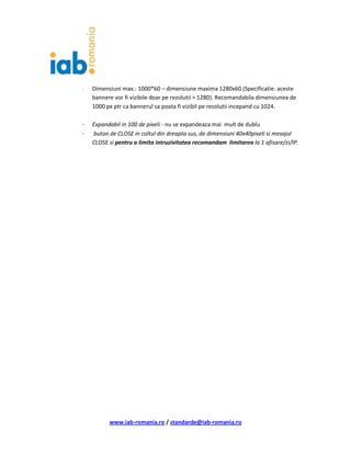 Standarde IAB Romania Display | PDF