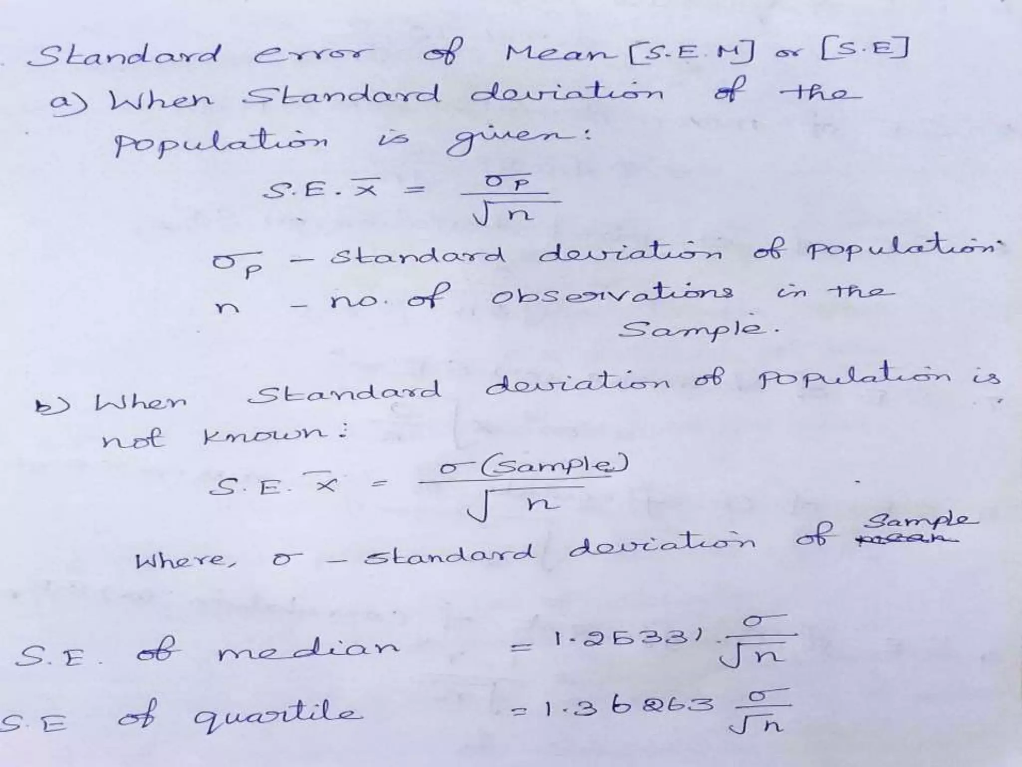 Standard error-Biostatistics | PPT