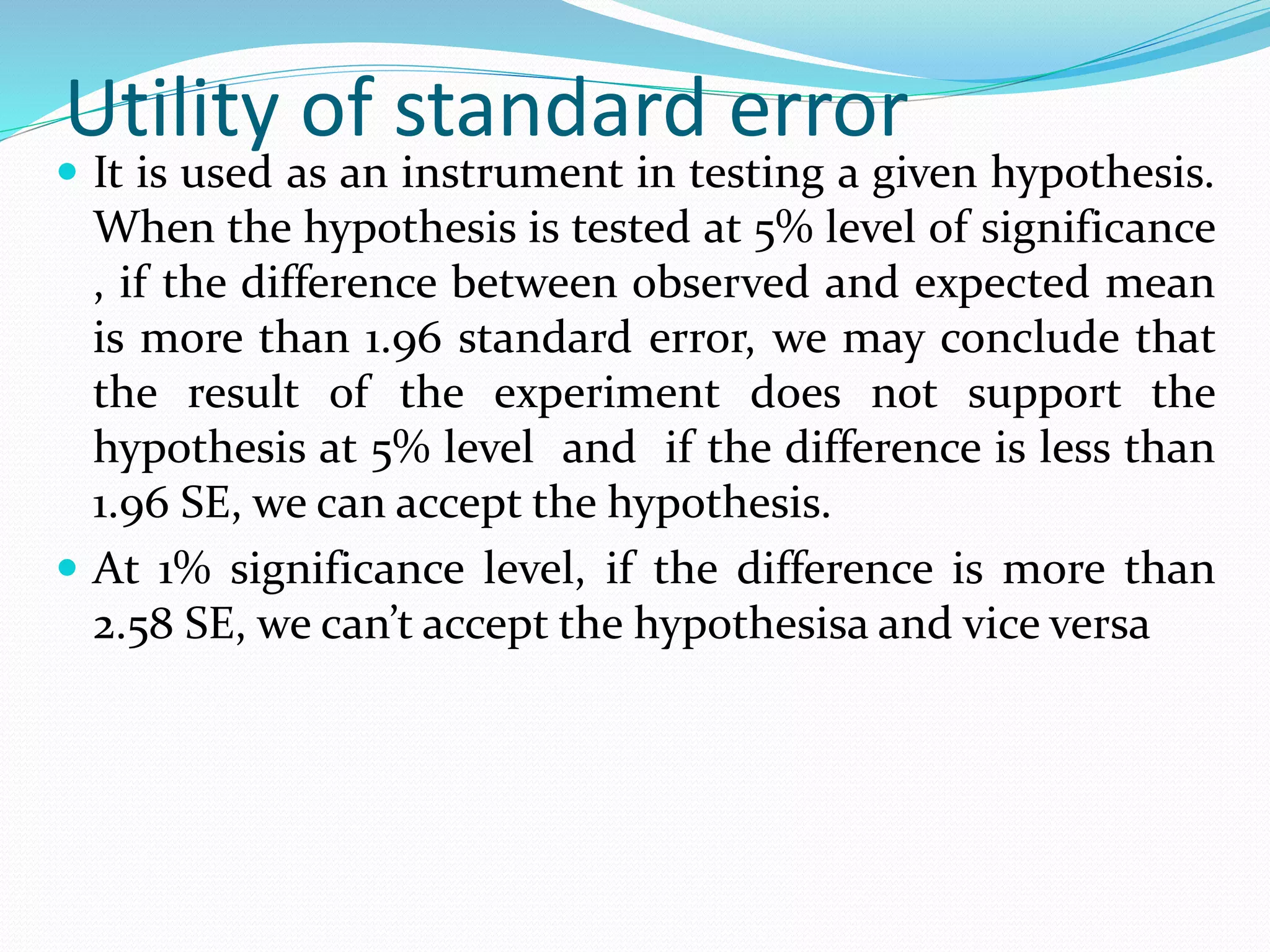 Standard error-Biostatistics | PPT