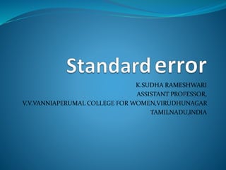 Standard error-Biostatistics | PPT