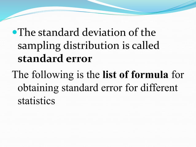 Standard error-Biostatistics | PPT