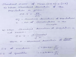 Standard error-Biostatistics | PPT