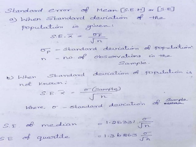 Standard error-Biostatistics | PPT