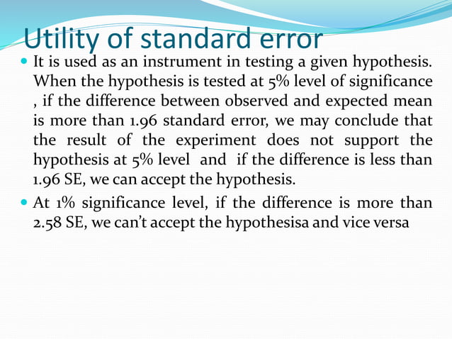 Standard error-Biostatistics | PPT