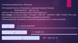 Standard Error (SE) is a fundamental concept in statistics u.pptx