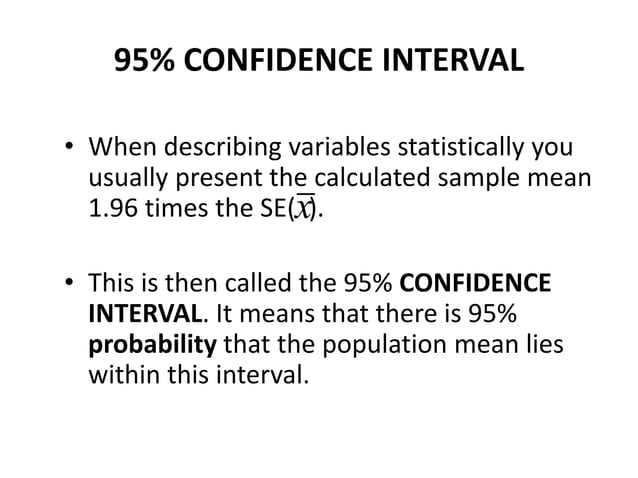Standard Error & Confidence Intervals.pptx | Physics | Science