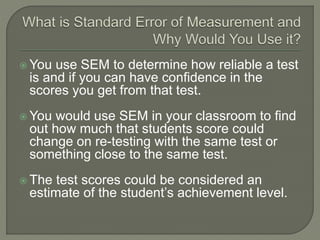 Standard error of measurement | PPT