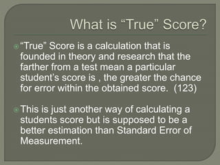 Standard error of measurement | PPT