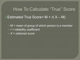 Standard error of measurement | PPT