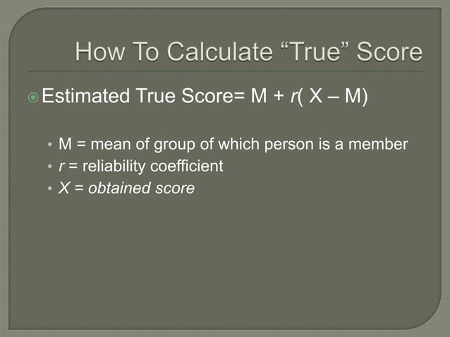 Standard error of measurement | PPT