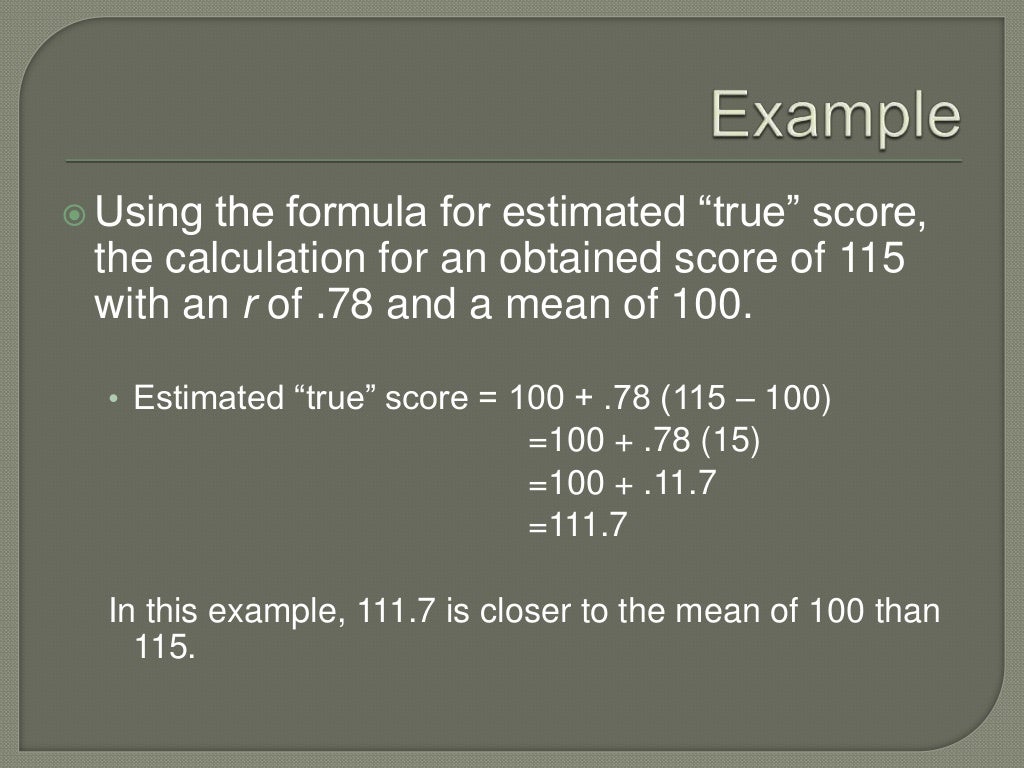 Standard Error Of Measurement Standard Error Of Measurement
