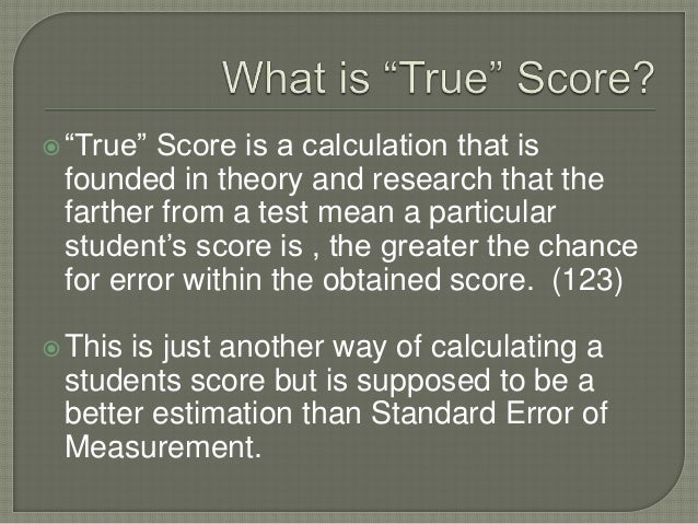 Standard error of measurement