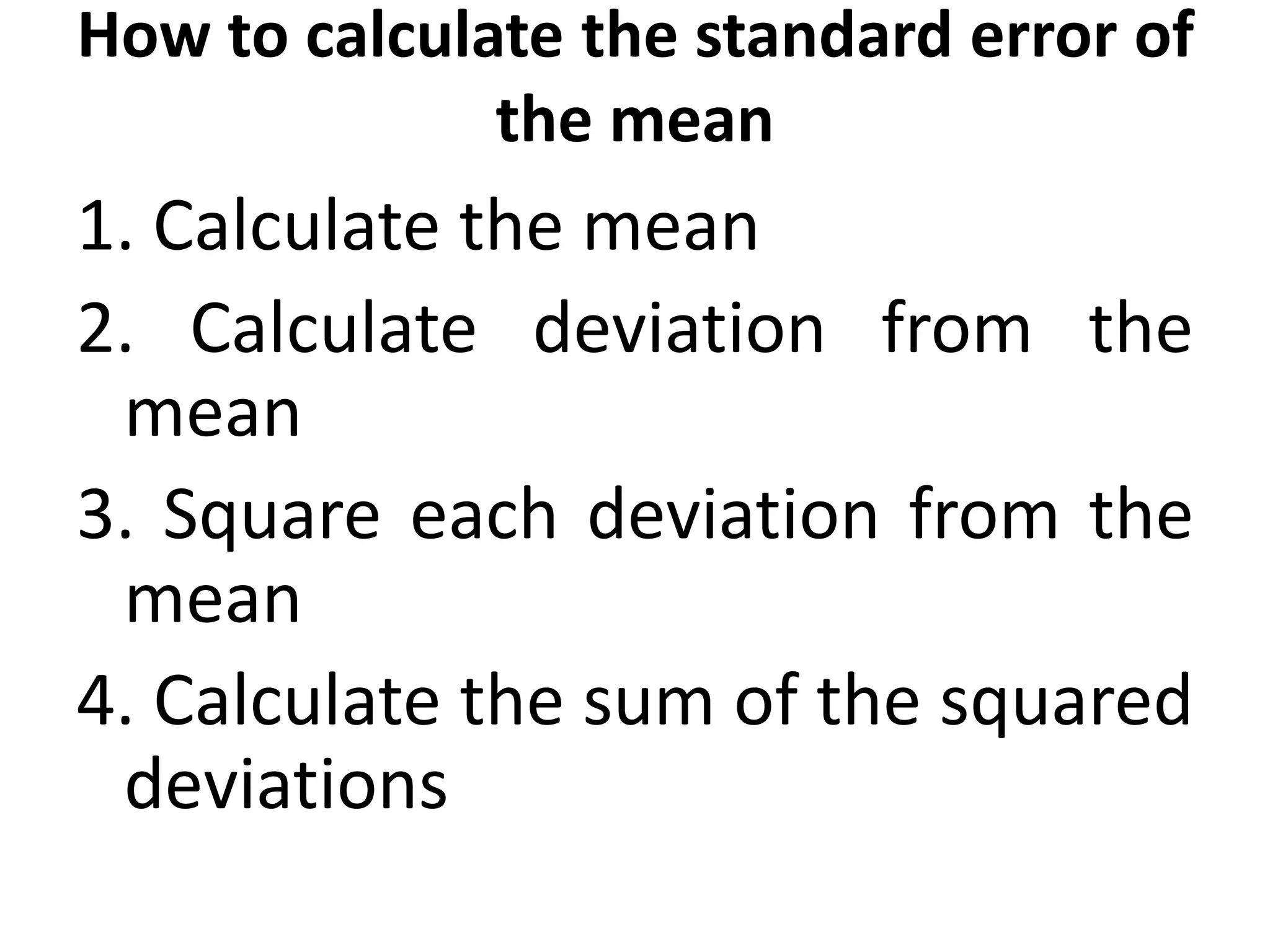 Standard error of the mean | PPTX