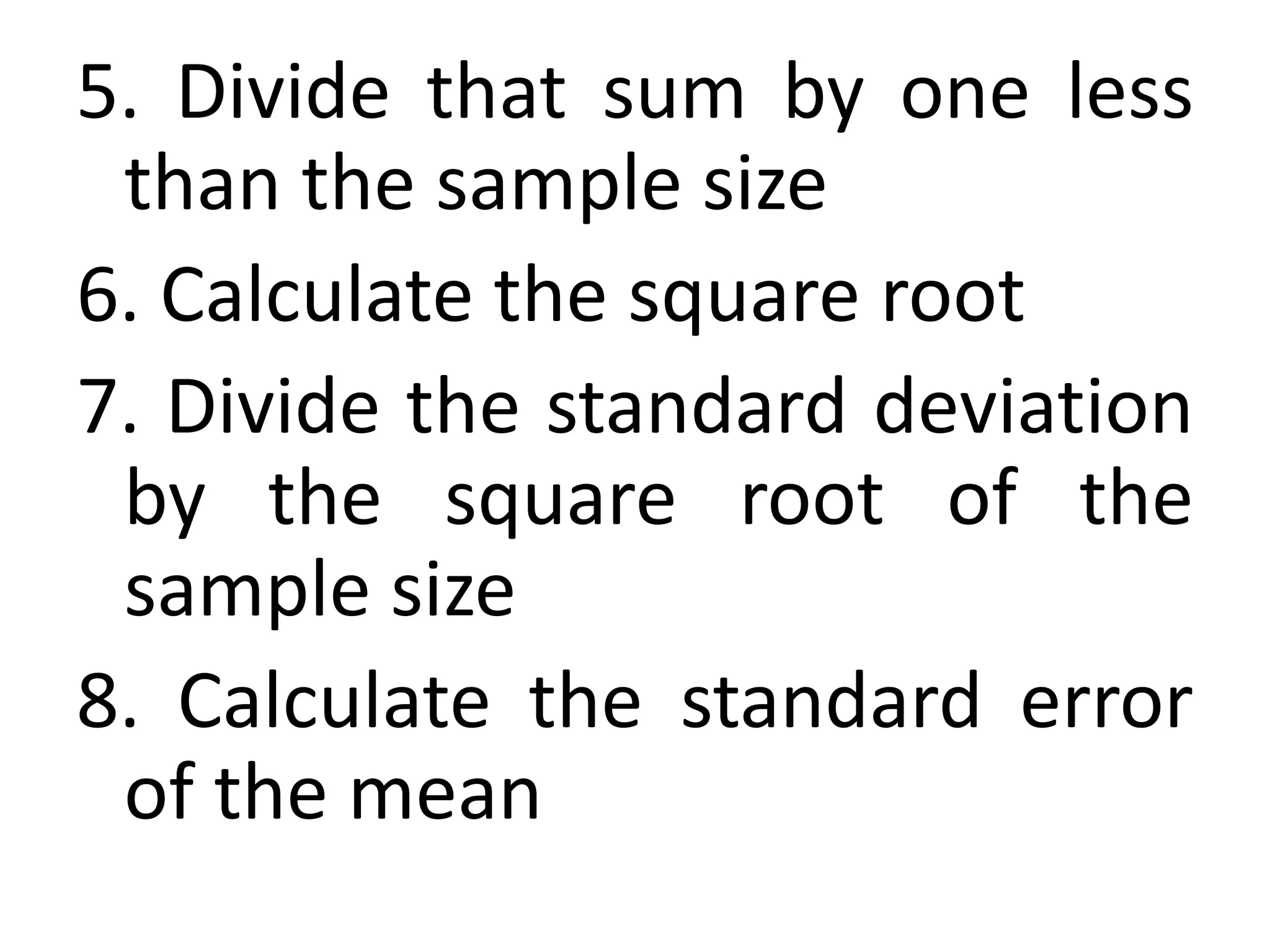 Standard error of the mean | PPTX