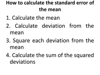 Standard error of the mean | PPTX