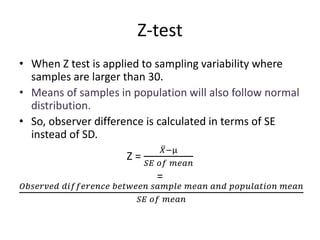 Z-Test and Standard error | PPTX