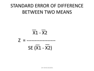 Standard Error Formula Two Samples