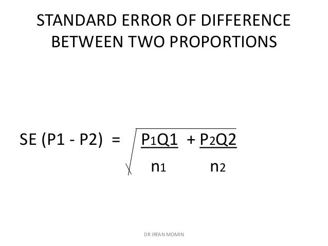 Z-Test and Standard error