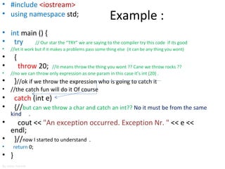 Standard exceptions | PPT