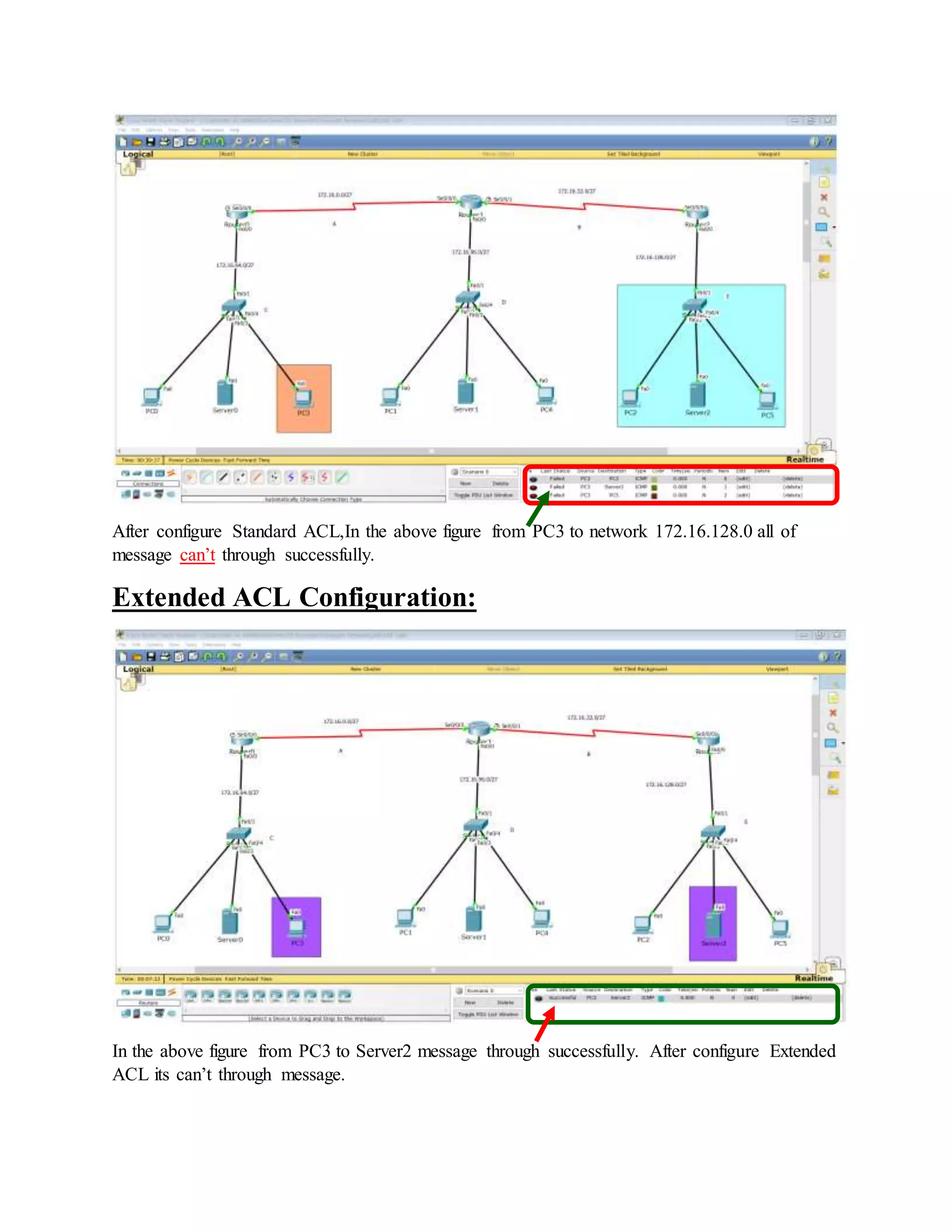 Standard And Extended Acl Configuration Docx