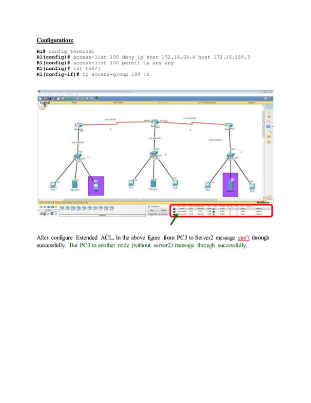 Standard And Extended Acl Configuration Docx
