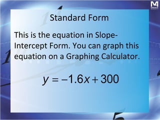 Brief Review: Linear Equations in Standard Form | PPT