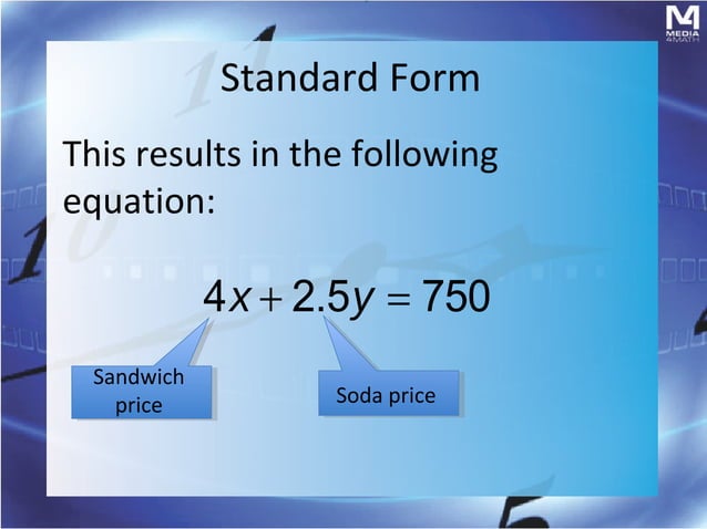 Brief Review: Linear Equations in Standard Form | PPT